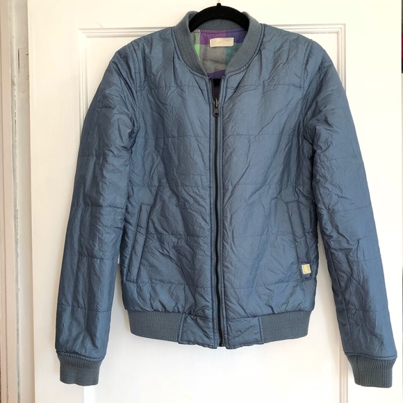 Insight | Jackets & Coats | Insight Green Blue Plaid Reversible Bomber ...